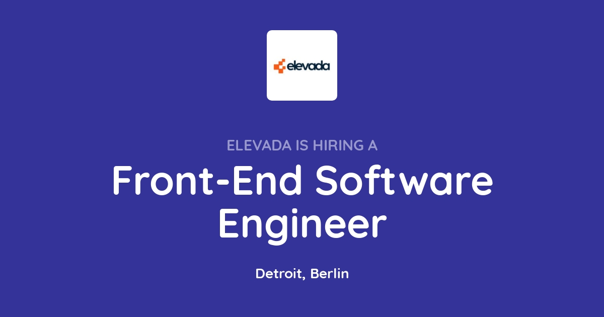 Front-End Software Engineer at Elevada - Joblist.app